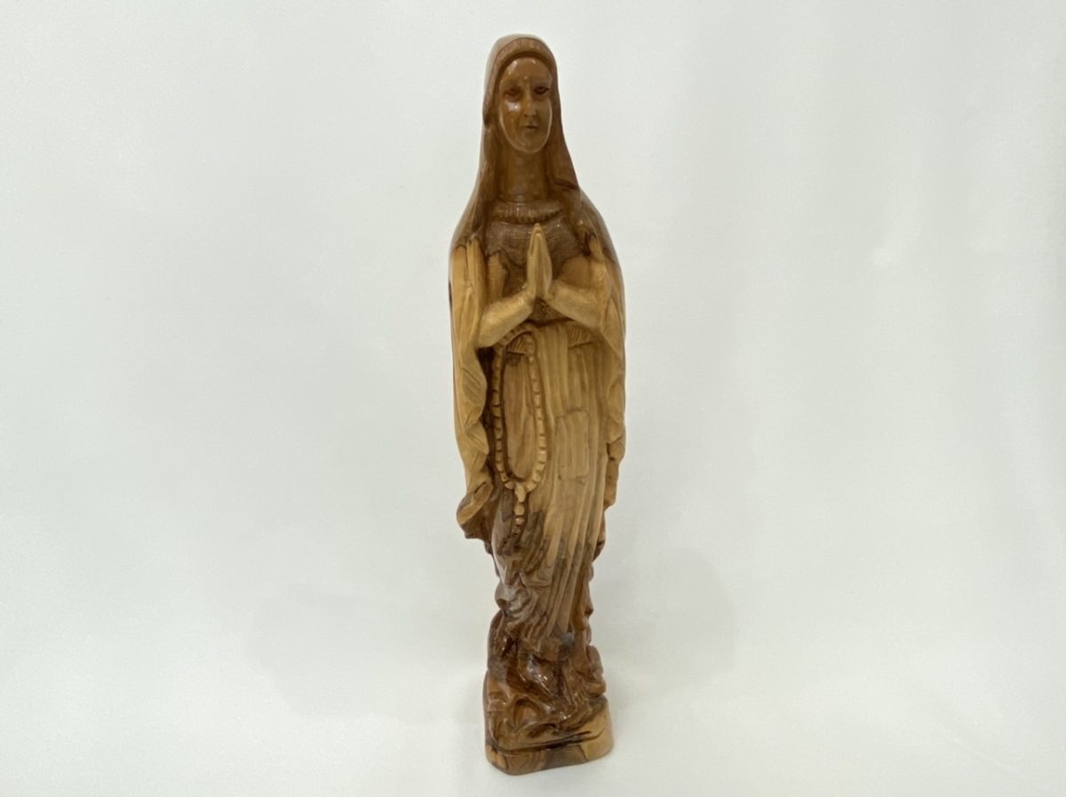 Very Large Statue of Virgin Mary - Bethlehem Wood Carving