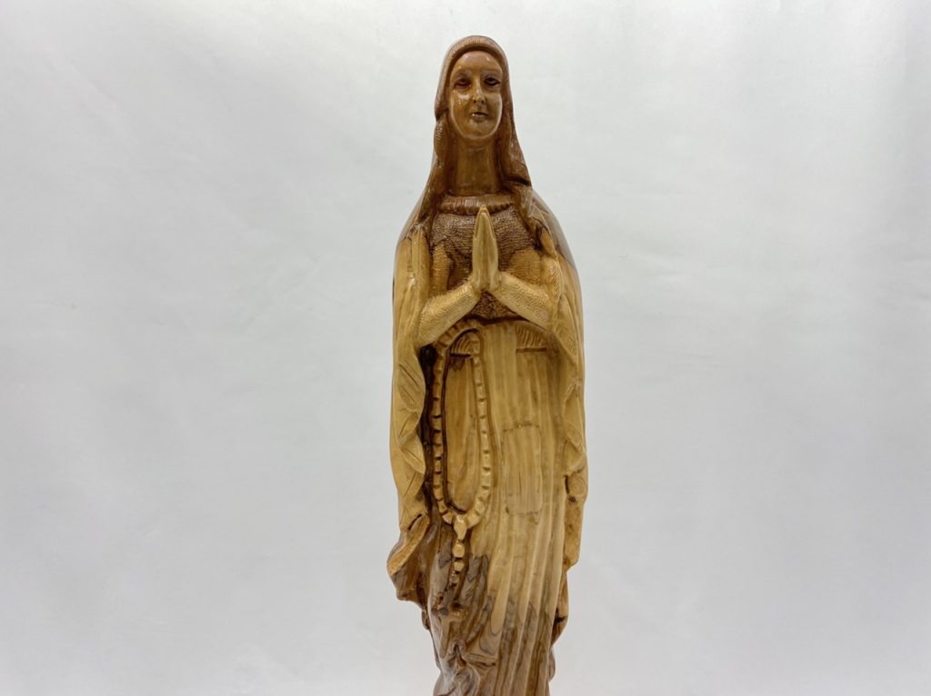 Very Large Statue of Virgin Mary - Bethlehem Wood Carving
