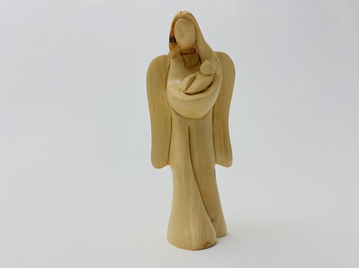 The Garden Angel Faceless Statue - Bethlehem Wood Carving