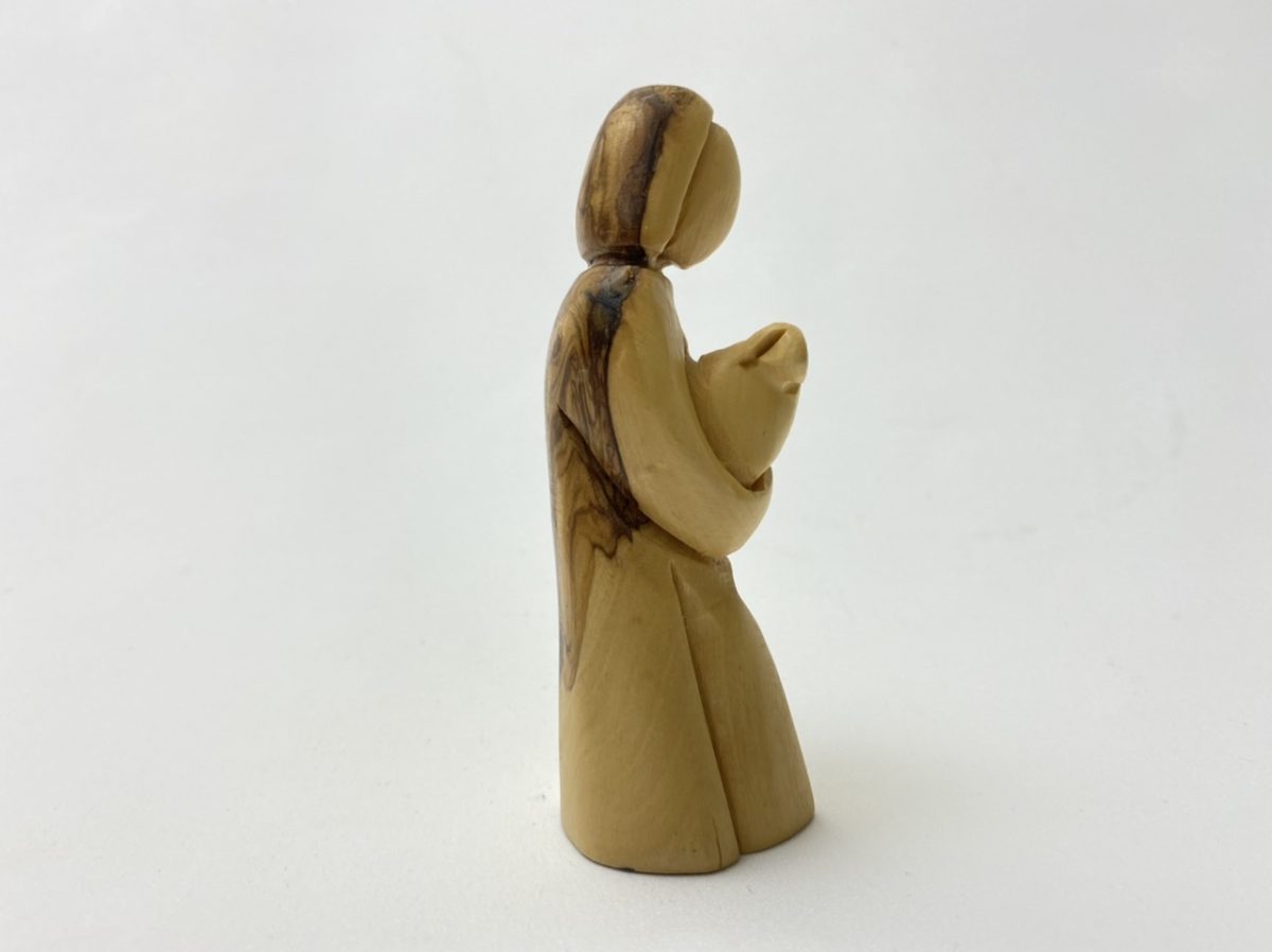 The Good Shepherd Faceless Statue - Bethlehem Wood Carving