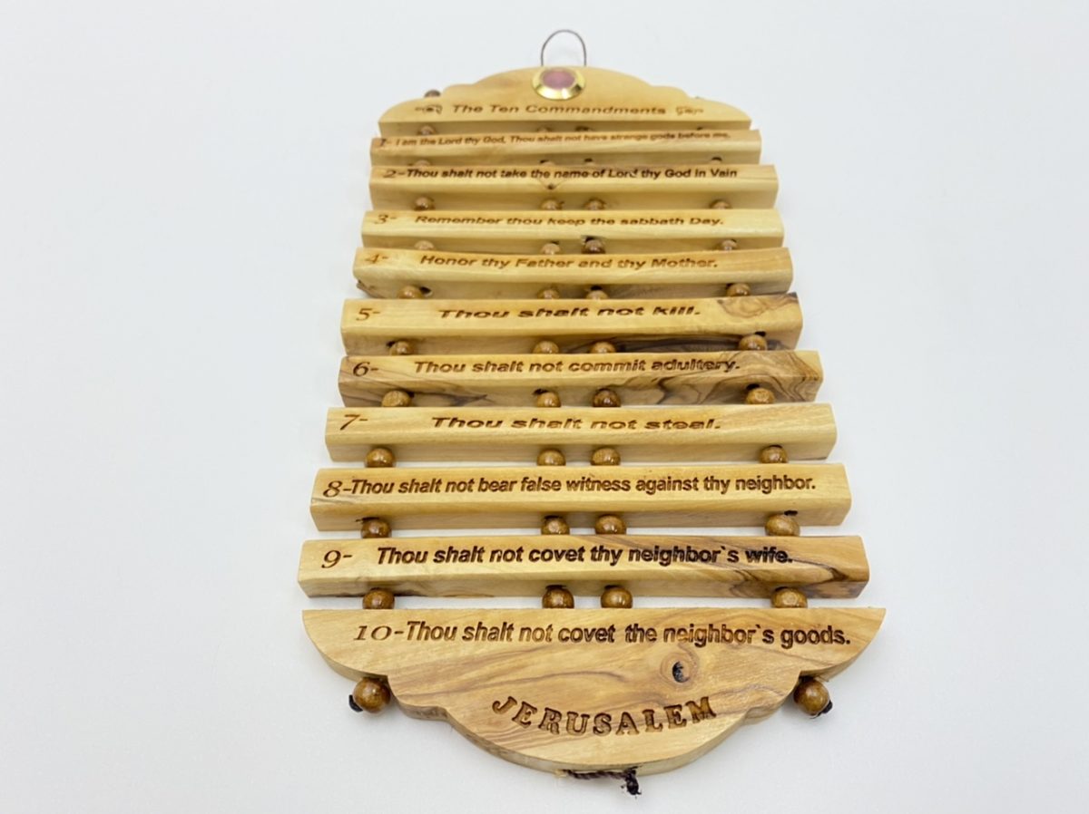 Ten Commandment - Bethlehem Wood Carving